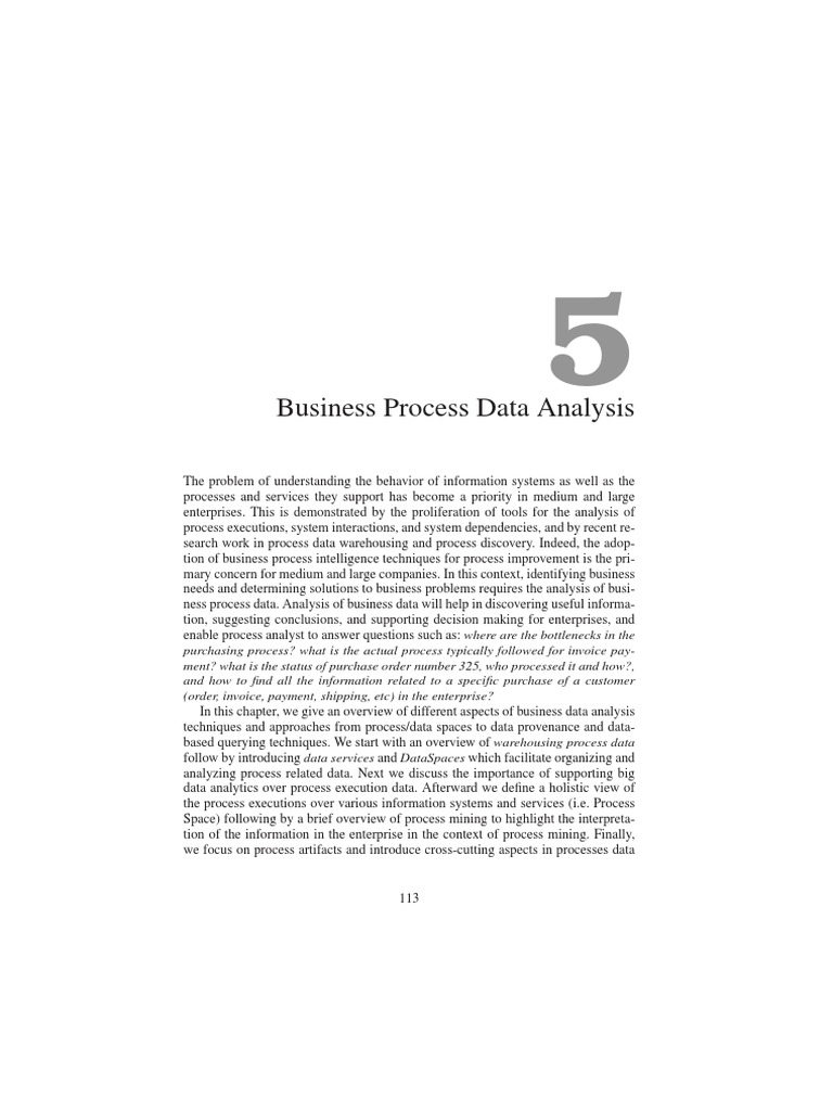 Business Process Data Analysis | PDF | Business Process | Data Analysis