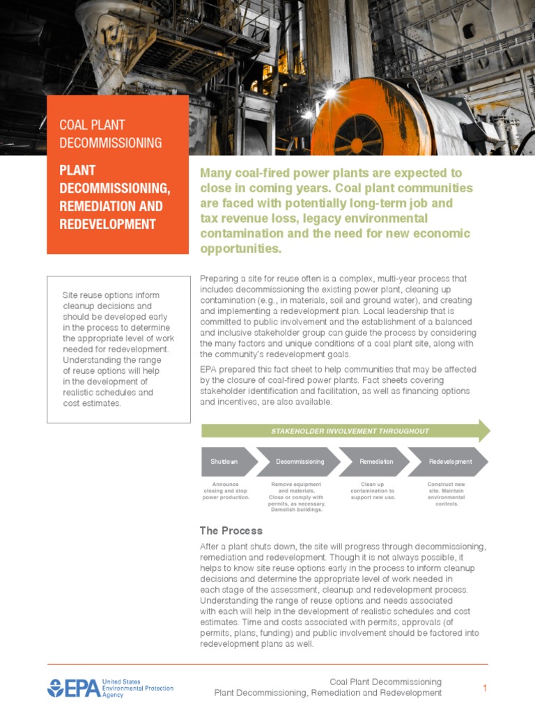 4783 Plant Decommissioning Remediation and Redevelopment 508 | PDF ...