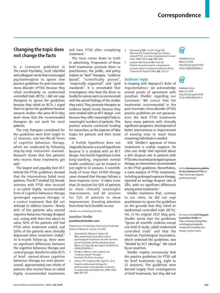 Changing The Topic Does Not Change The Facts | PDF | Randomized ...