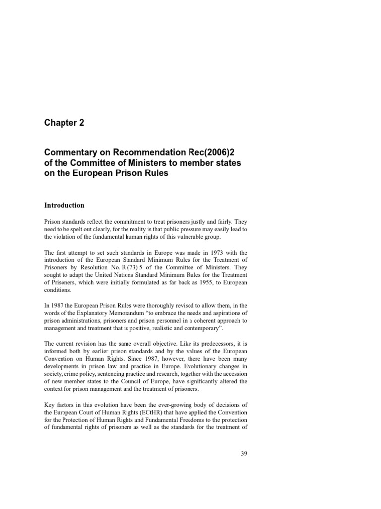 European Prison Rules | PDF | Human Rights | Prison