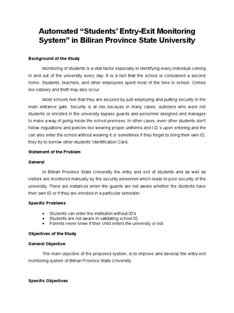 Automated Entry-Exit System With Sms | PDF | Identity Document | Business