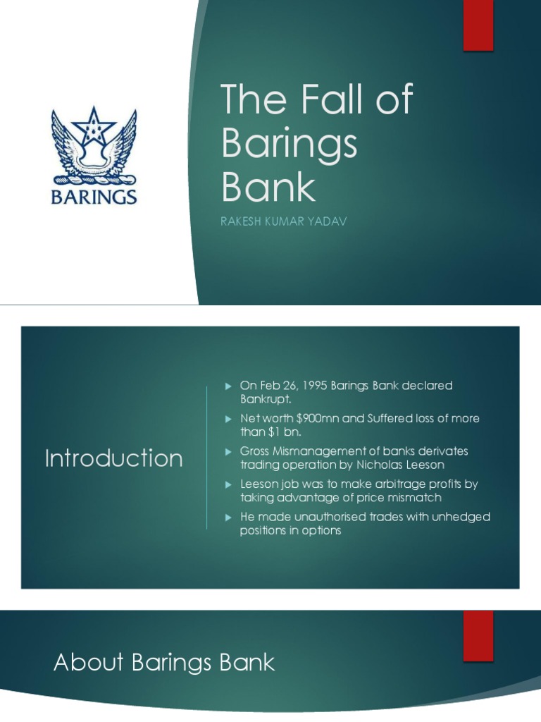 Barings Bank Collapse Analysis | PDF | Arbitrage | Business Law