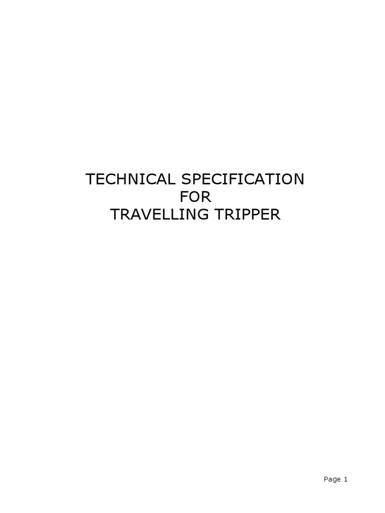 TS of Travelling Tripper | PDF | Belt (Mechanical) | Transmission ...
