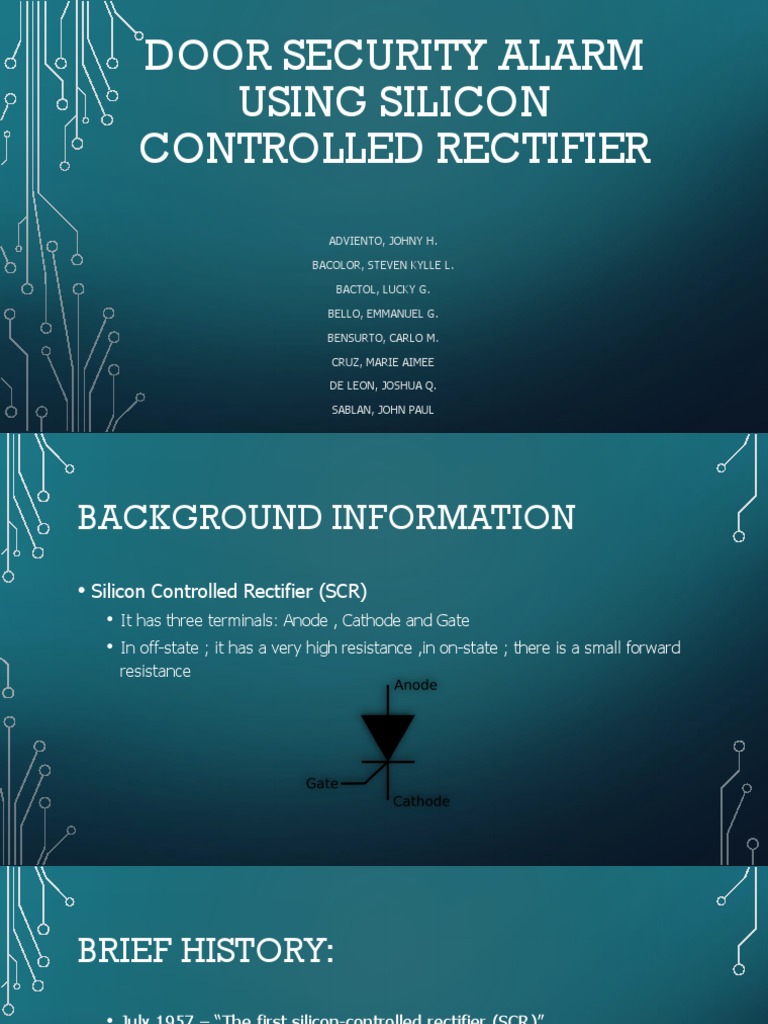 Door Alarm Using Silicon Controlled Rectifier | Download Free PDF ...