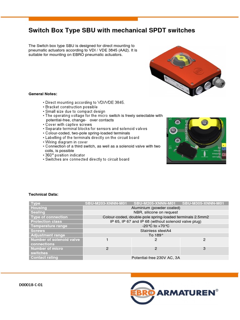 SBU Micro-Switch 07-2017 en | PDF | Electrical Connector | Switch