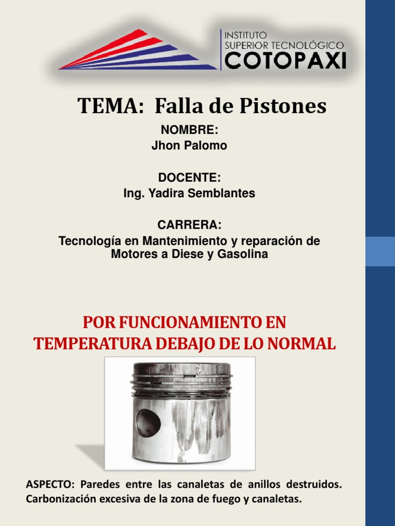 Palomo Fallas de Pistones | PDF | Pistón | Propulsión