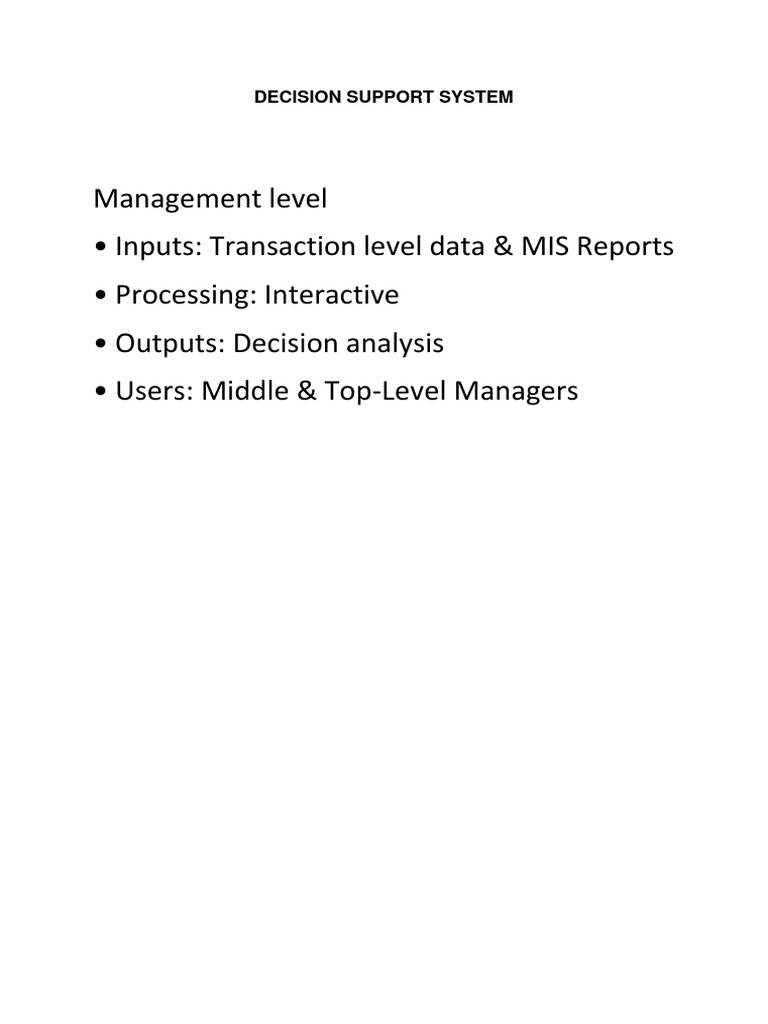 Decision Support System | PDF