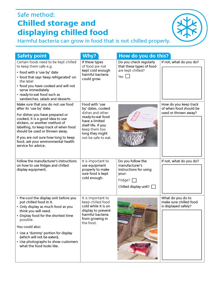 Chilled Storage and Displaying Chilled Food: Safe Method | PDF ...