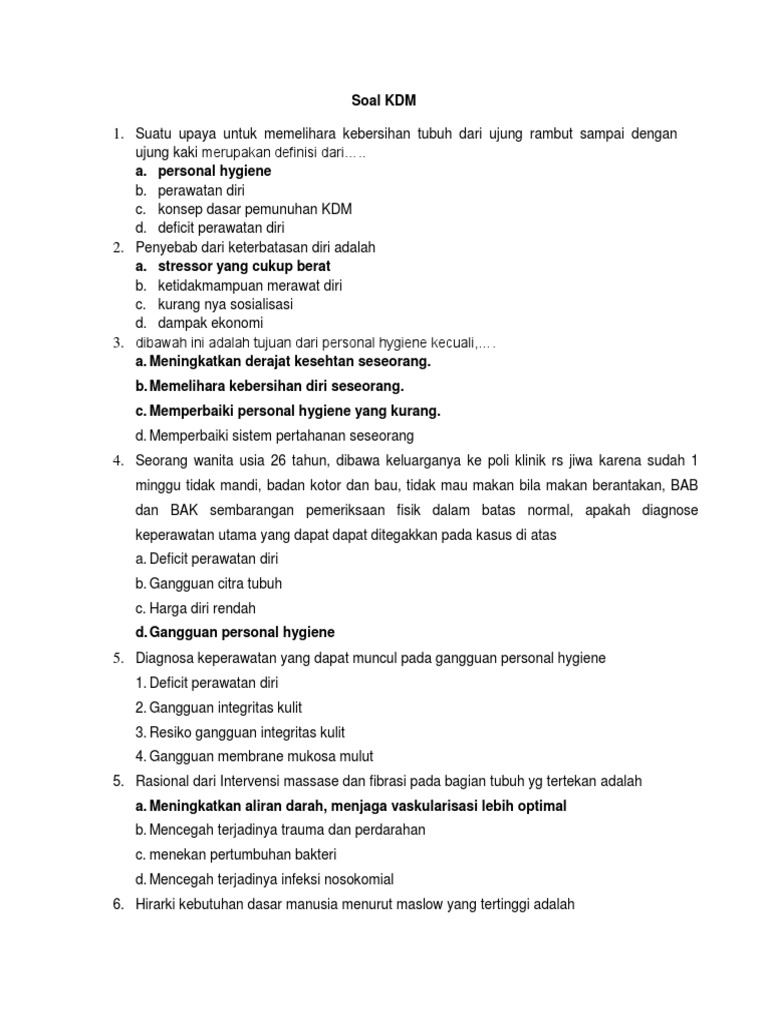Soal KDM | PDF