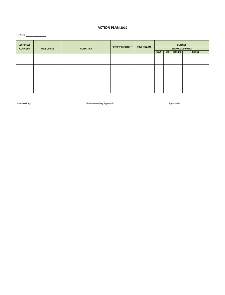 Action Plan Template | PDF