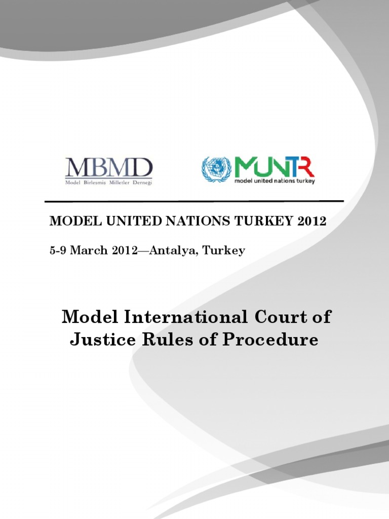 Model International Court of Justice Rules of Procedure: Model United ...