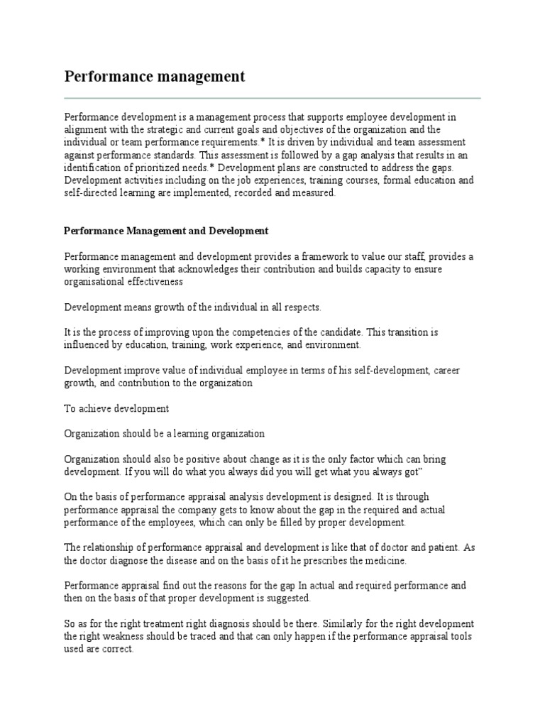 Performance Management | PDF | Performance Appraisal | Behavior Modification