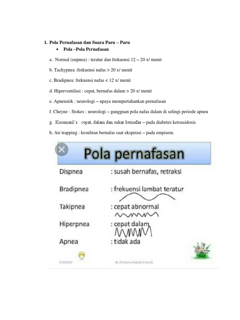 Pola Pernafasan Dan Suara Paru | PDF
