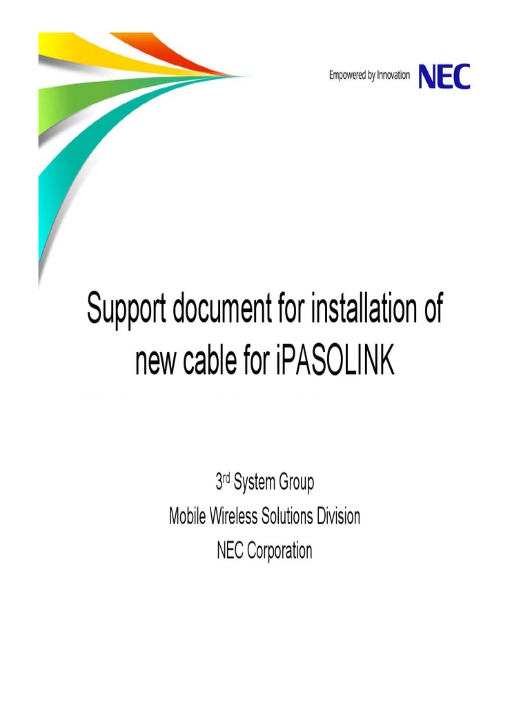NEC VR Installation Procedure | PDF | Electrical Connector ...