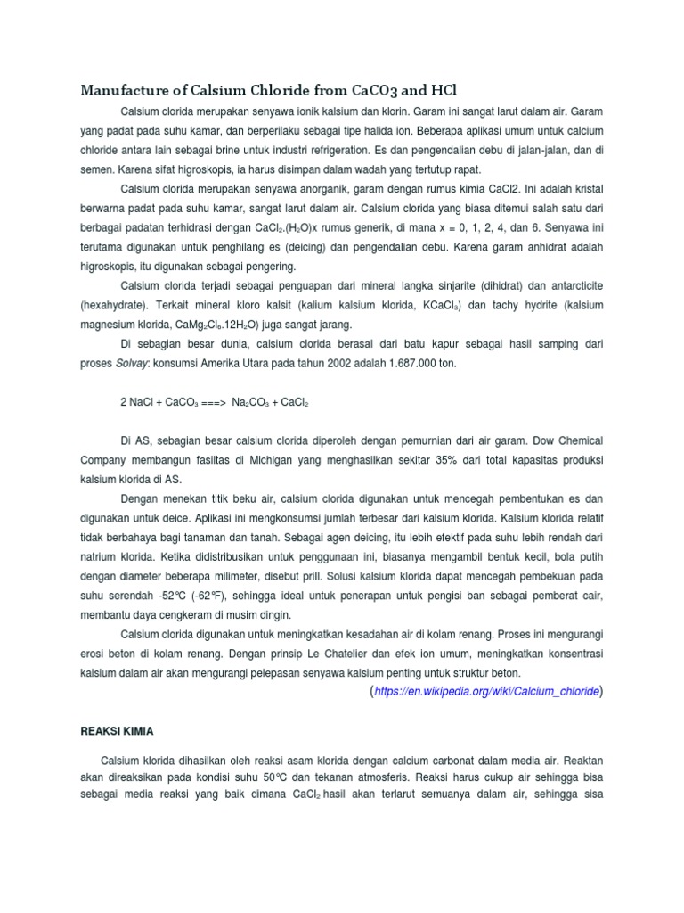 Kalsium Klorida | PDF