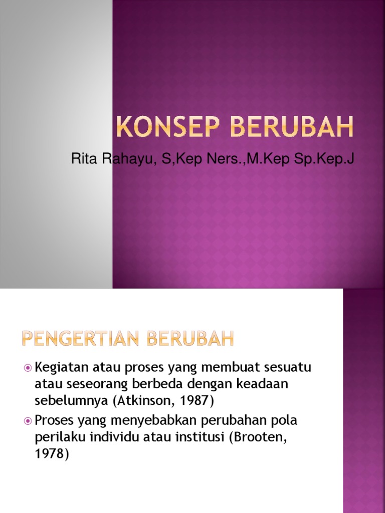 (PPT) Konsep Berubah | PDF
