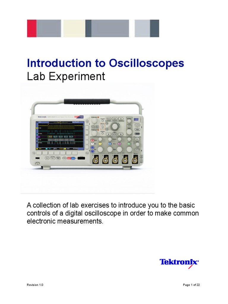 Introduction To Oscilloscopes: Lab Experiment | PDF | Analog To Digital ...