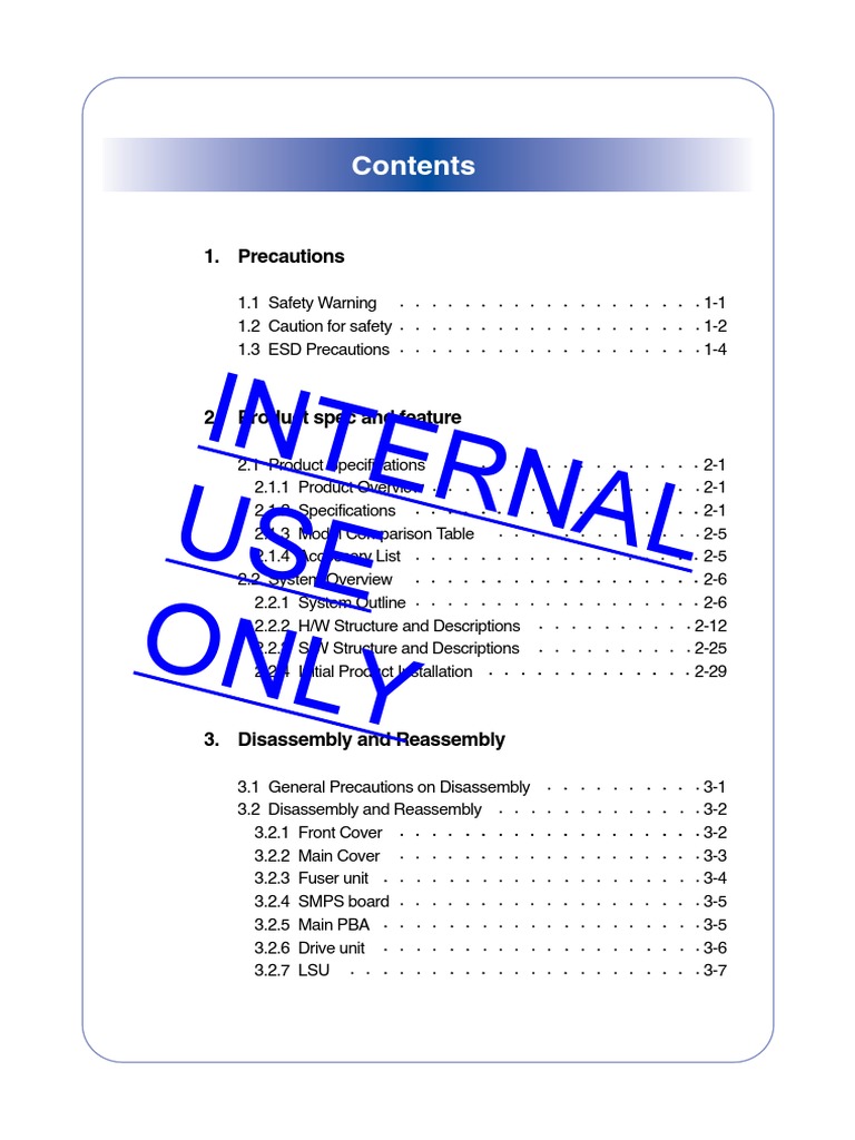 Internal USE Only: 1. Precautions | PDF