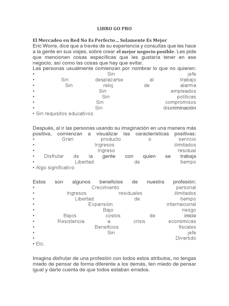 Libro Go Pro | PDF | Comercialización de niveles múltiples | Marketing