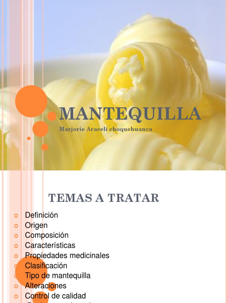 Definición y características de la mantequilla | PDF