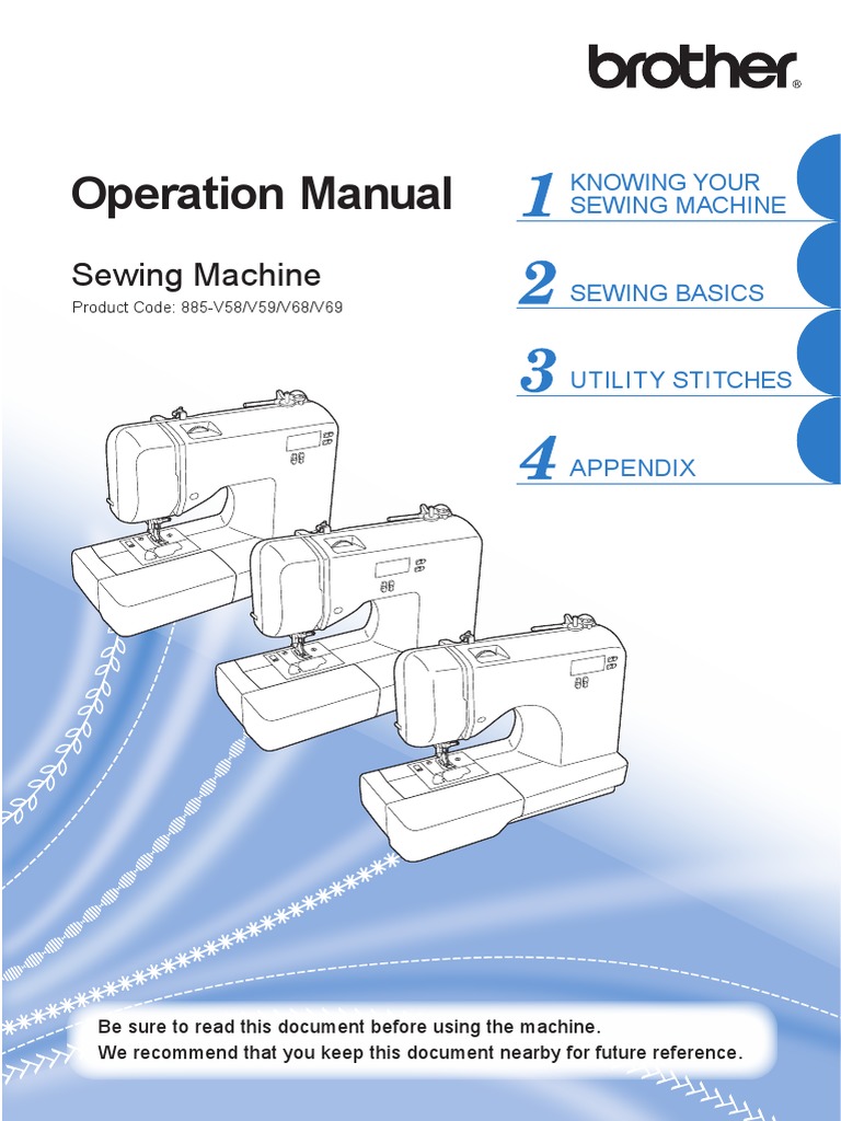 Brothers Sewing Machine Manual PDF | PDF | Sewing Machine | Sewing