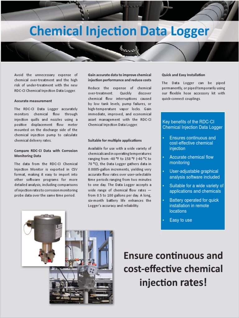 Chemical Injection Data Logger RDC-CI | PDF | Flow Measurement | Pump