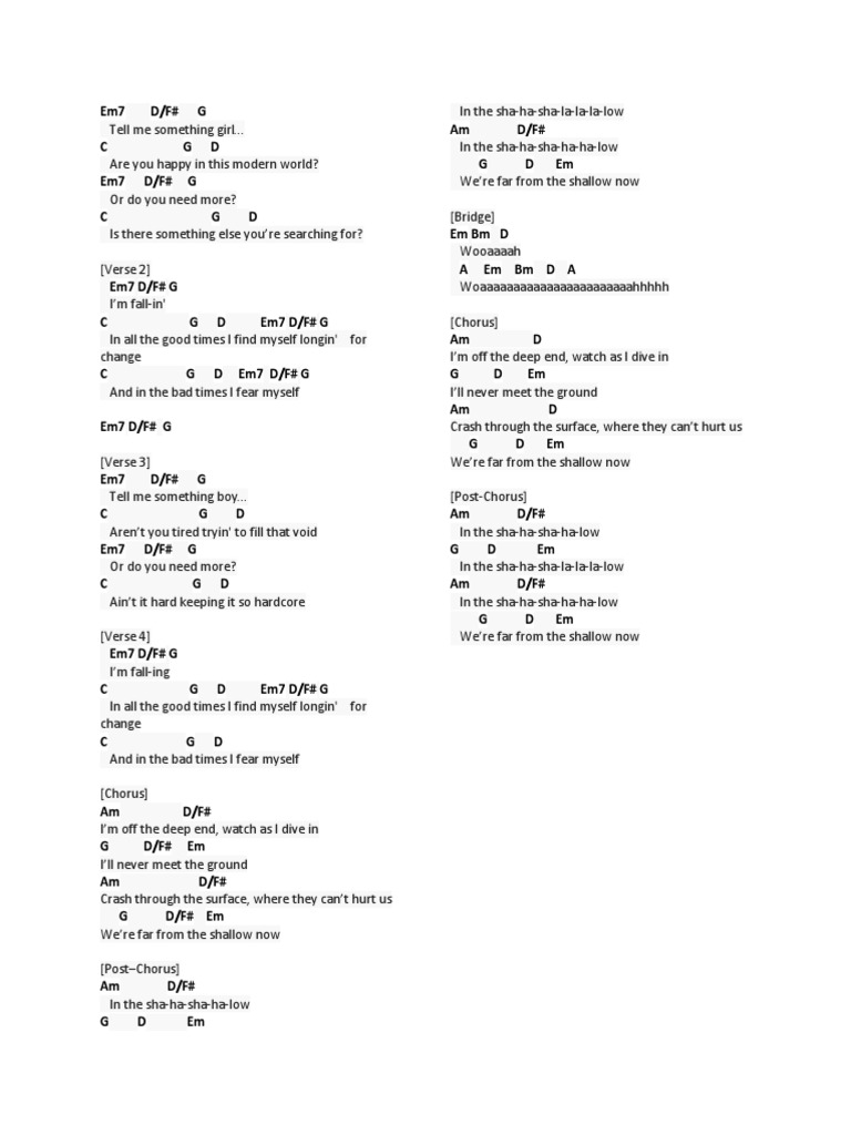 Shallow | PDF | Songs | Song Forms