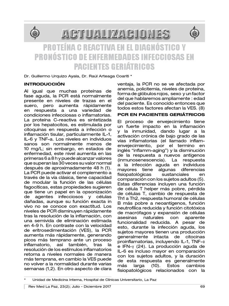 Pcr | PDF | Proteína C-reactiva | Inflamación