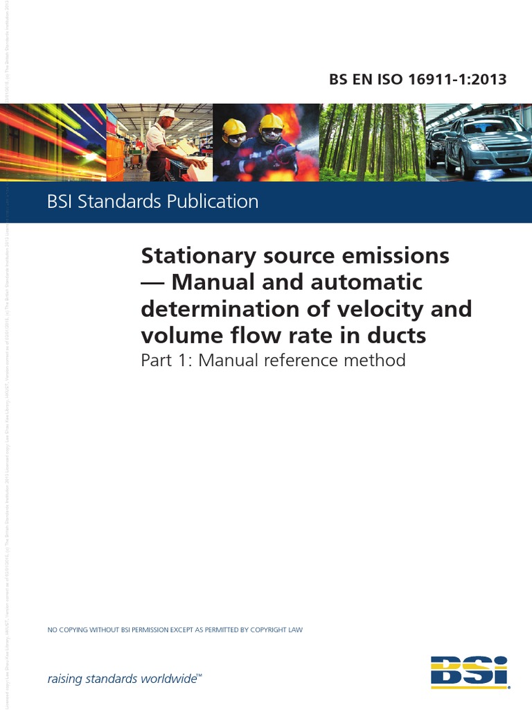 BS en Iso 16911-1-2013 PDF | PDF | Flow Measurement | Metrology