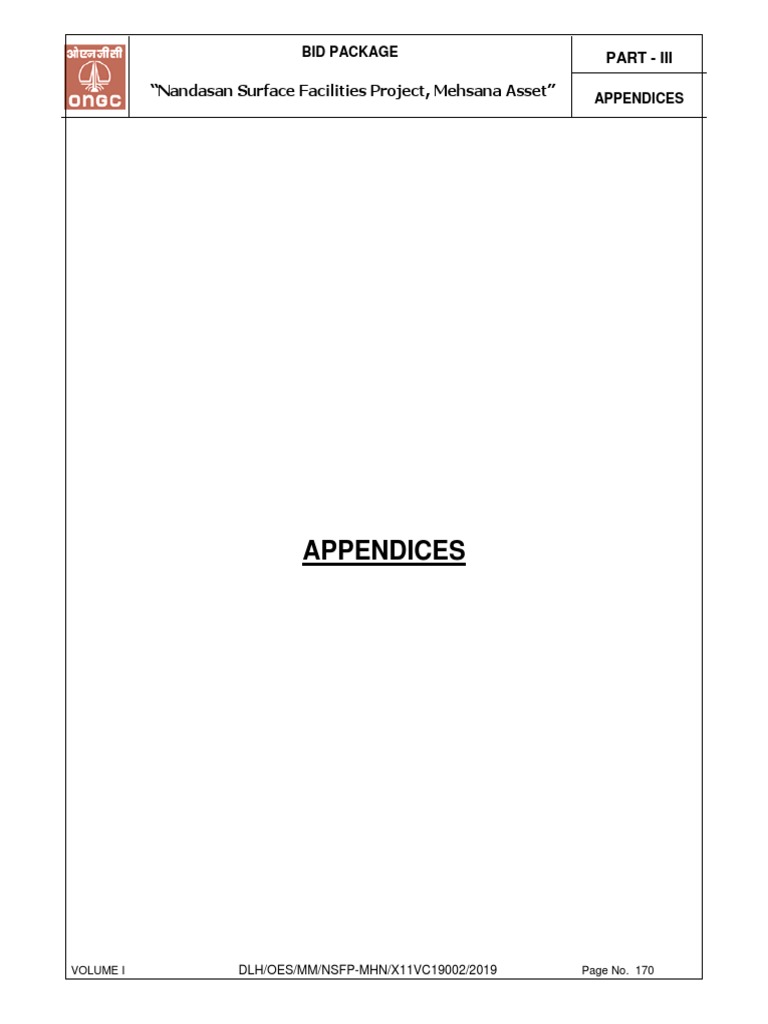 Appendices PDF | PDF | Specification (Technical Standard) | Procurement
