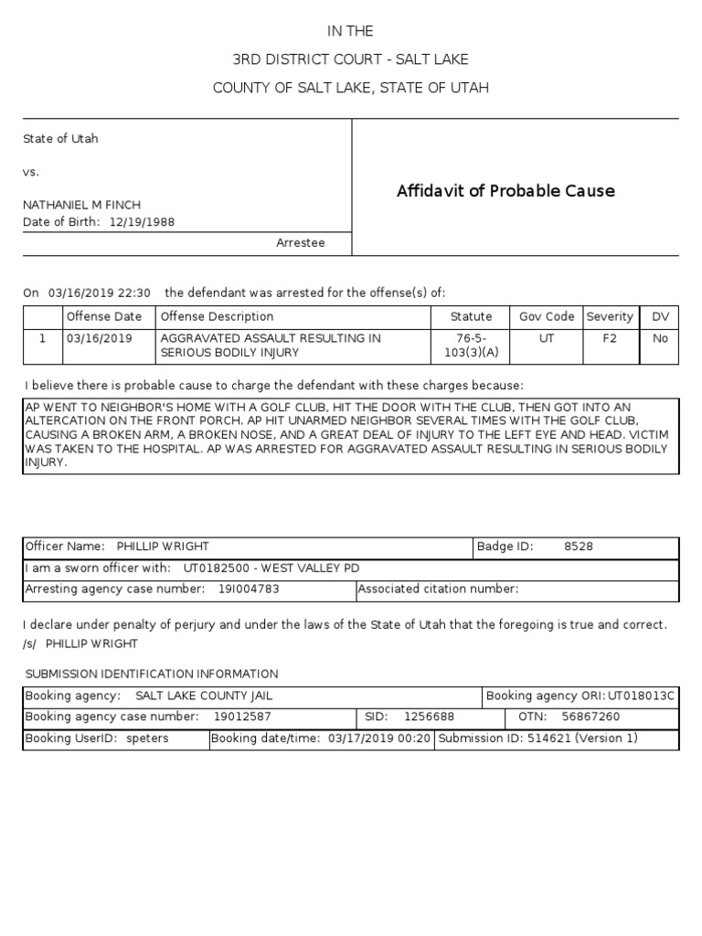 Nathaniel Finch PC | PDF