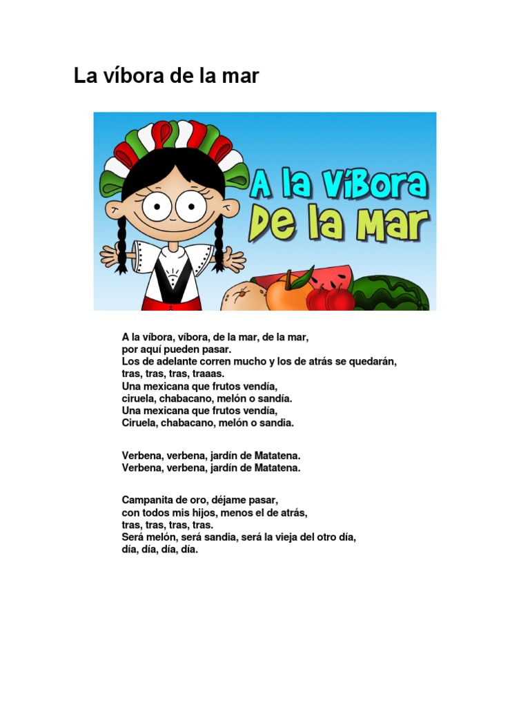 Letra de "La víbora de la mar" | PDF