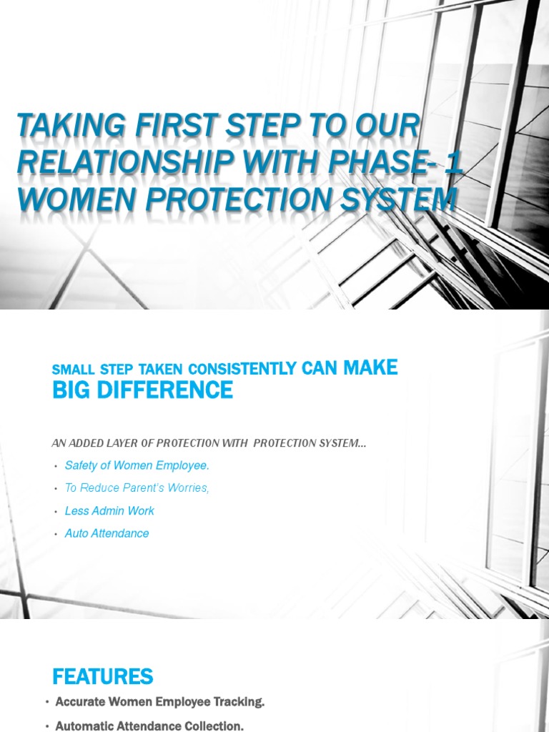 Taking First Step To Our Relationship With Phase-1 Women Protection ...