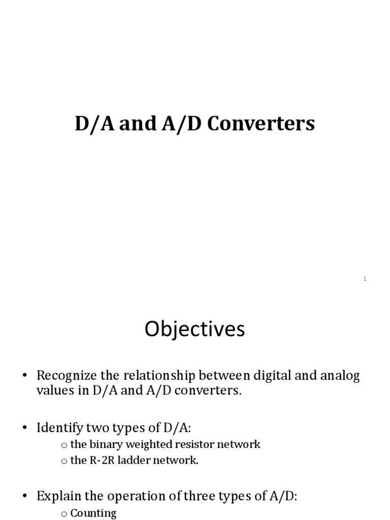 A-D To D-A Circuits | PDF | Analog To Digital Converter | Digital To ...