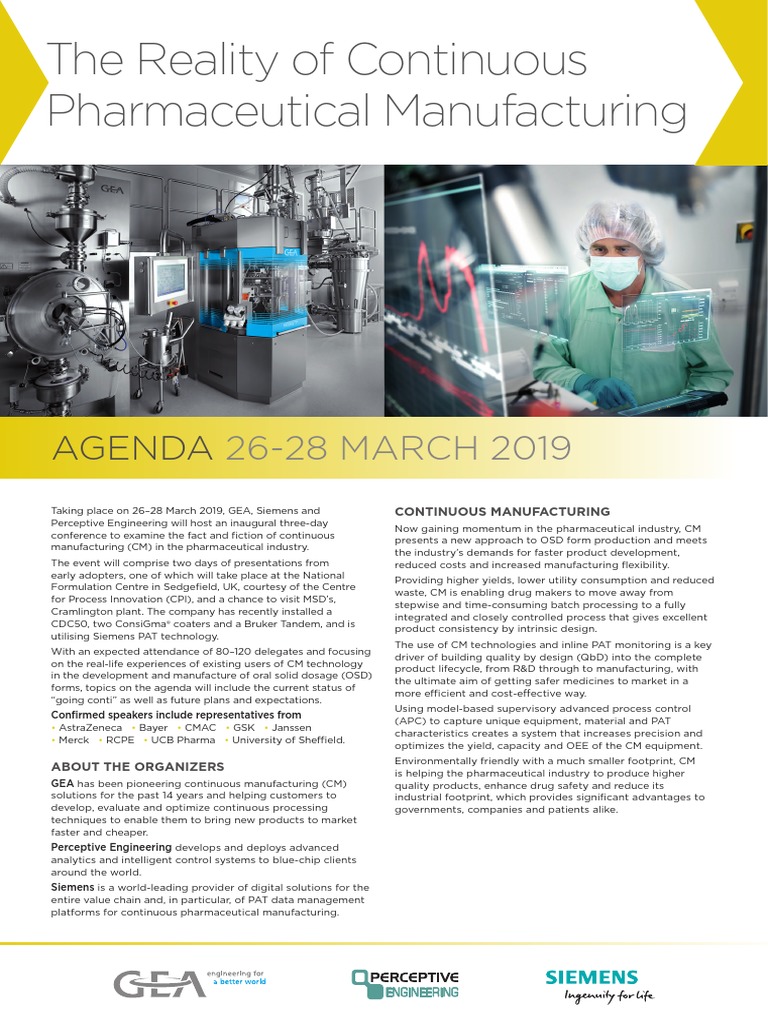 GEA-The Reality of Continuous Pharmaceutical Manufacturing Conference ...