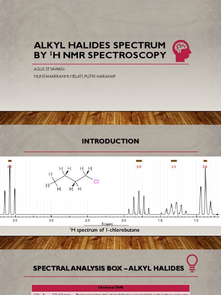 Alkyl Halides Spectrum by H-NMR Spectros | PDF | Sains & Matematika