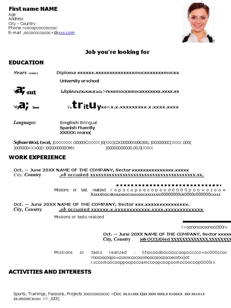 30 Curriculum Vitae Clasico Rojo Ingles p1 | PDF