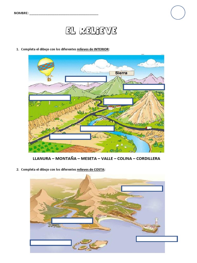Ilustración De La Forma Del Relieve De La Meseta RELIEVE TERRESTRE