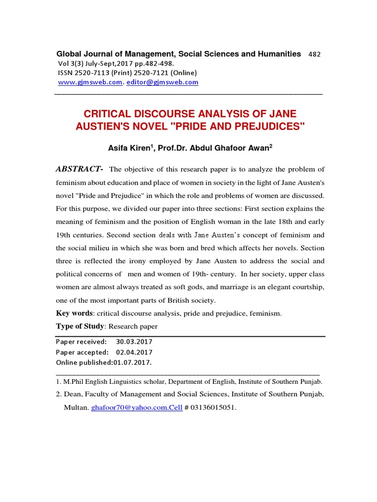 Analyzing Feminism in Austen's Work | PDF | Qualitative Research ...