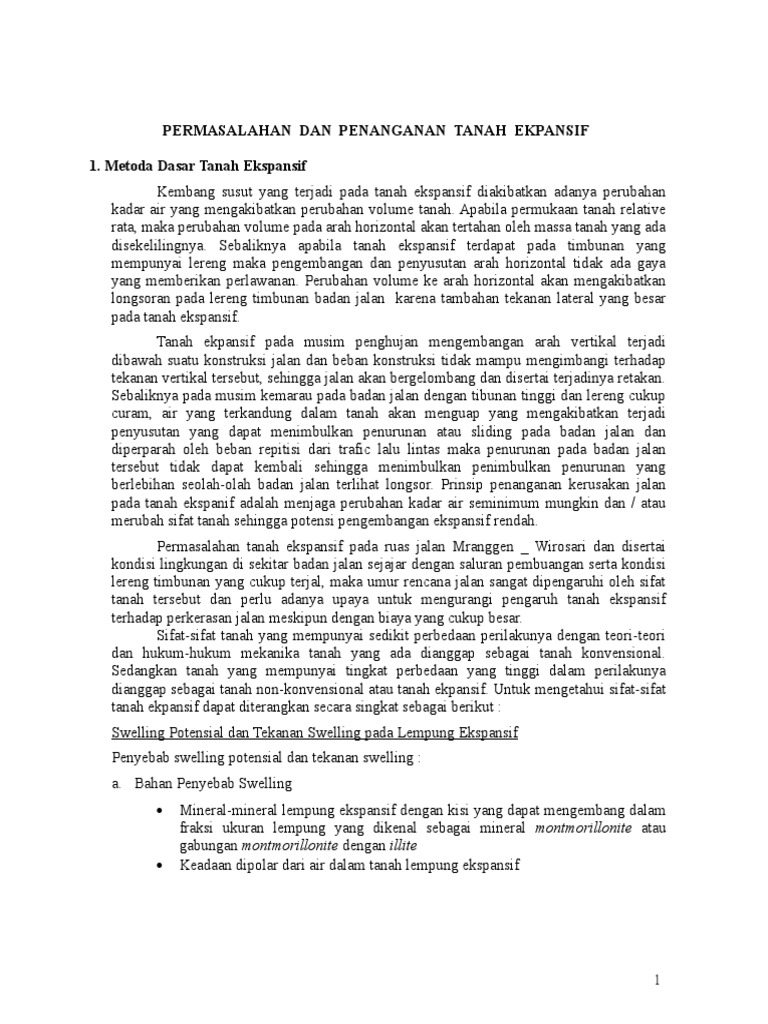 Tanah Ekspansif | PDF