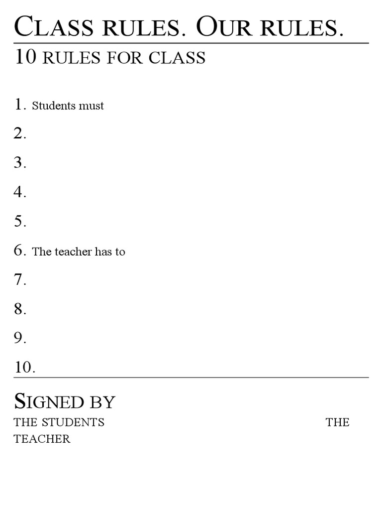 Class Rules | PDF