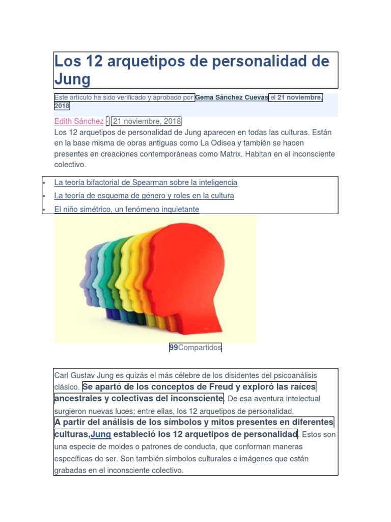 12 Arquetipos de Jung | PDF | Carl Jung | Mente inconsciente