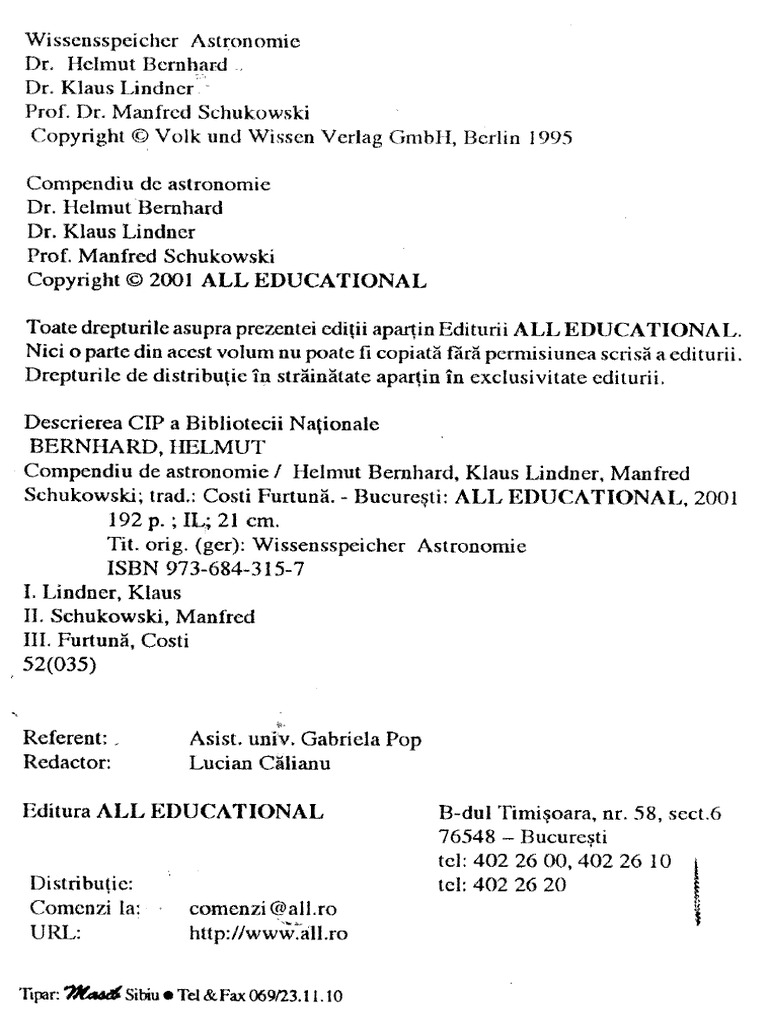 Compendiu de Astronomie 1 PDF | PDF