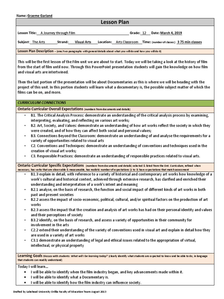 Lesson 1 History | PDF | Educational Assessment | Learning