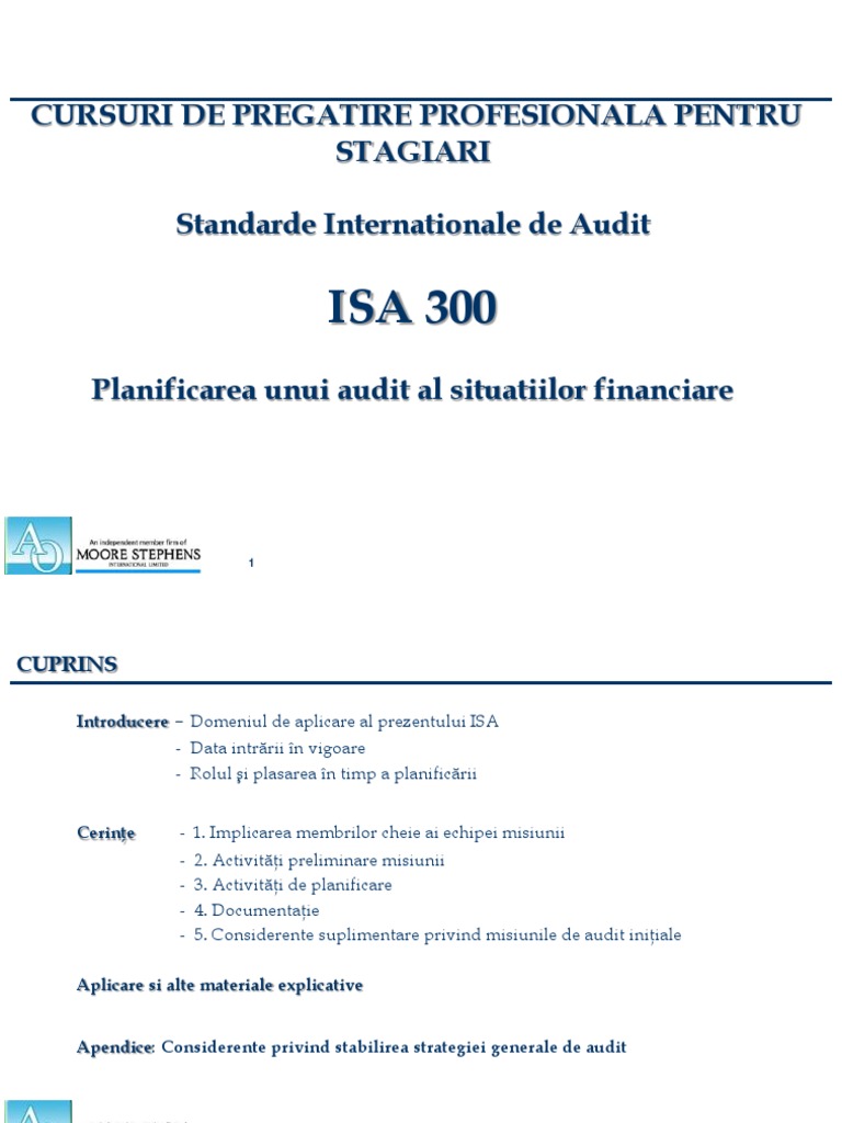 Prezentare ISA 300-Ex | PDF