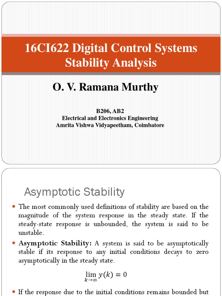 Stability Analysis | PDF | Stability Theory | Mathematical Objects