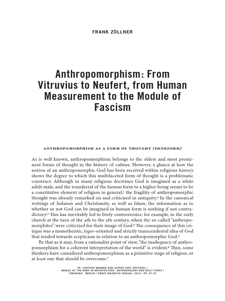 Anthropomorphism From-Vitruvius To Neufert | PDF | Anthropomorphism ...