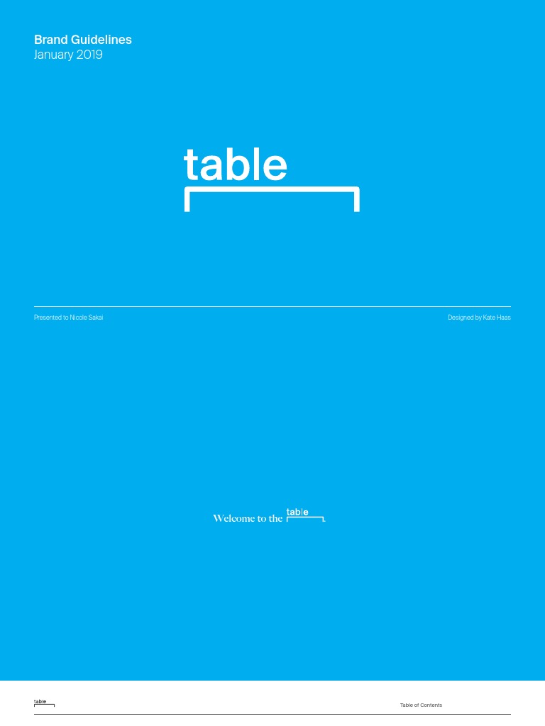 Table Brand Book (Concept) | PDF | Logos | Brand