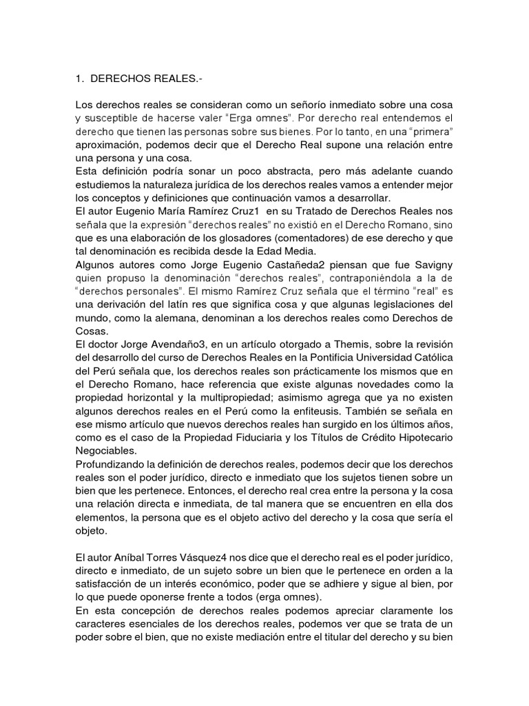 Derechos Reales Numerus Apertus | PDF | Propiedad | Derechos