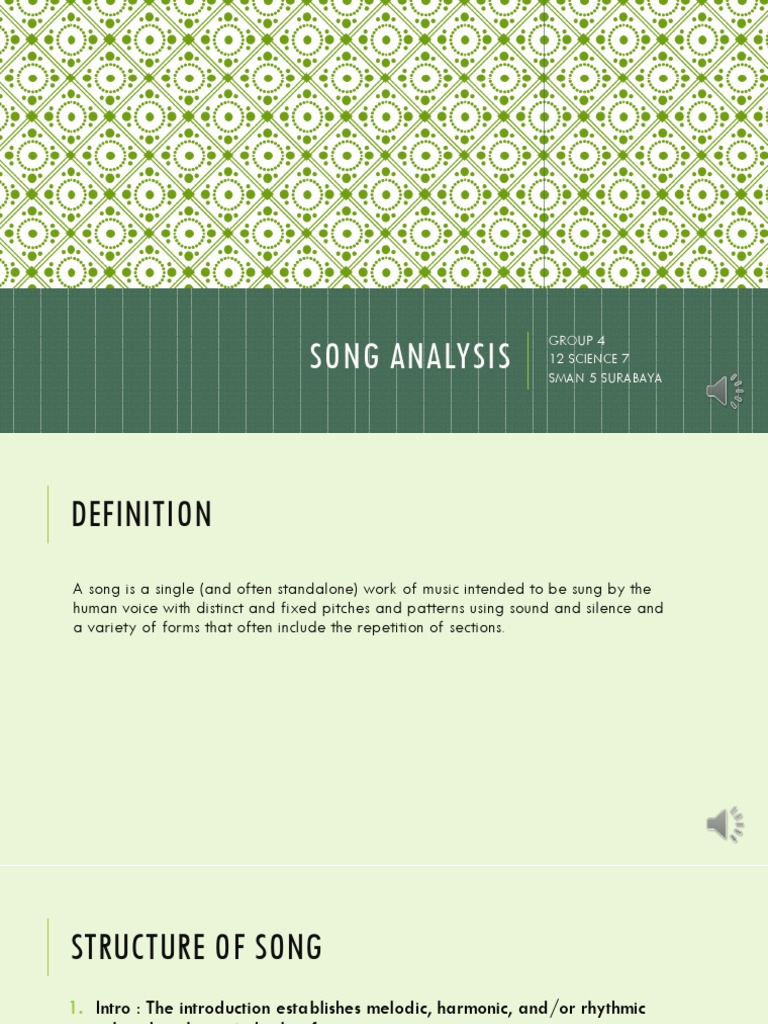 Song Analysis | PDF | Refrain | Song Structure